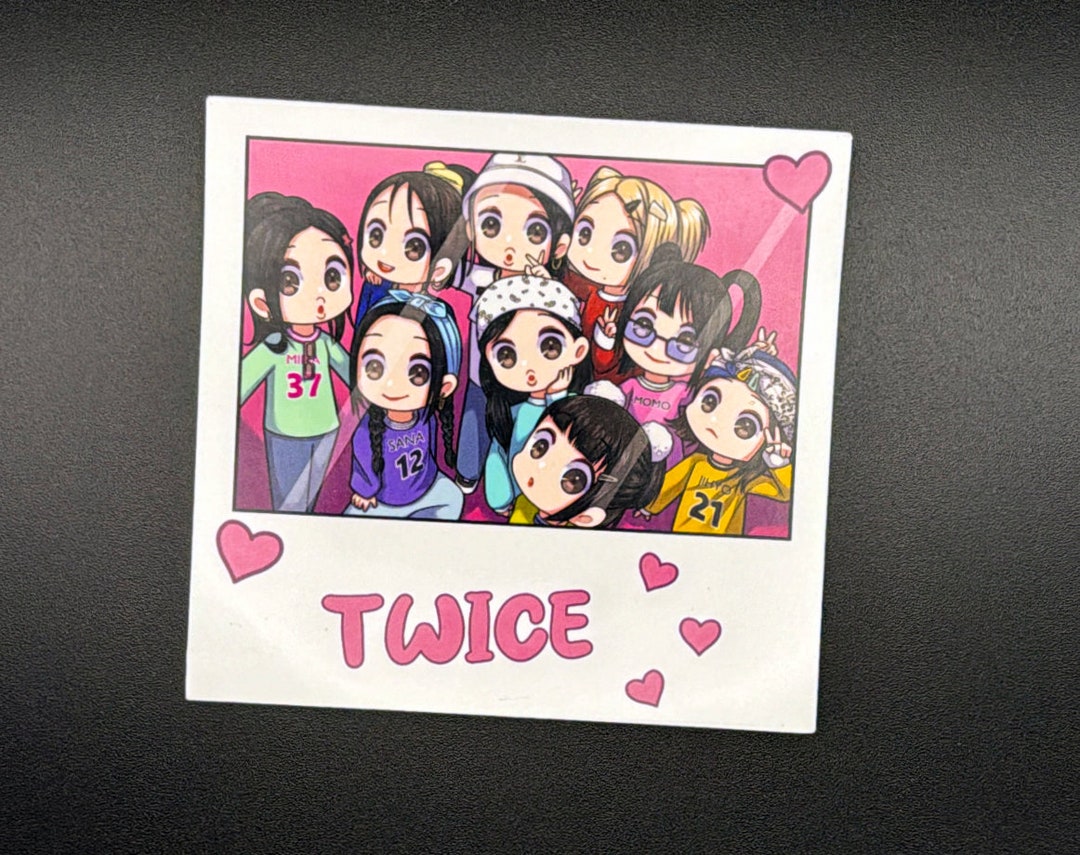 TWICE Chibi Polaroid Sticker | Twice | Stickers | Kpop | Kpop Stickers ...