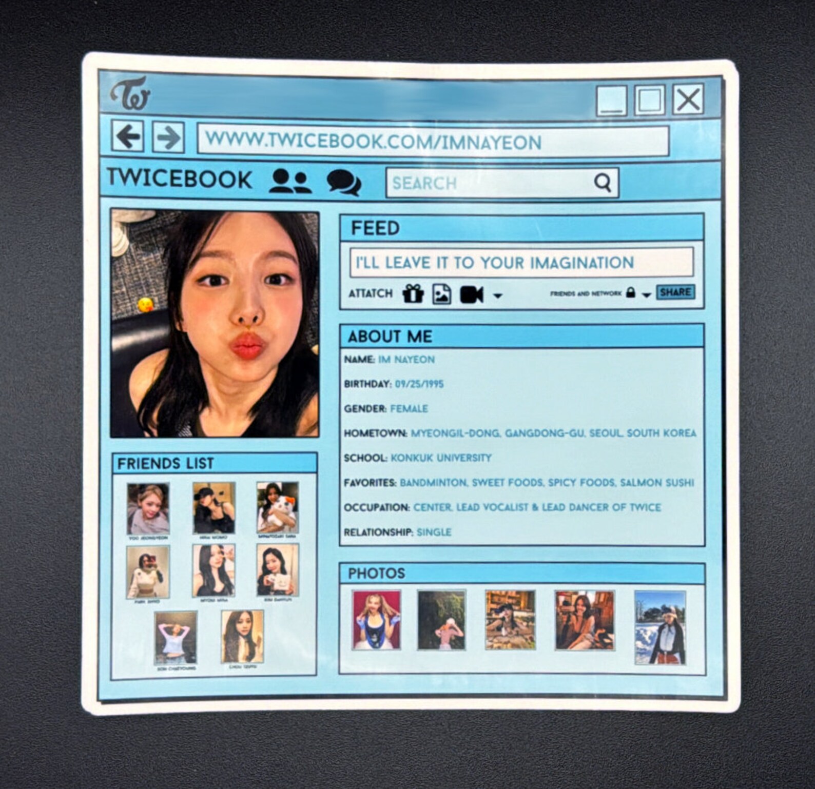 Twicebook Stickers Twice Twice Sticker Kpop Sticker Retro Merch Fanmade ...