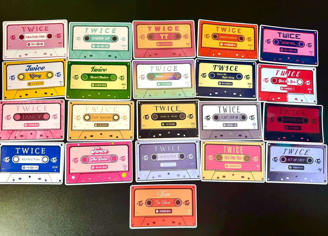 TWICE Title Track Mixtape Stickers Twice Twice Stickers One Spark Jihyo ...