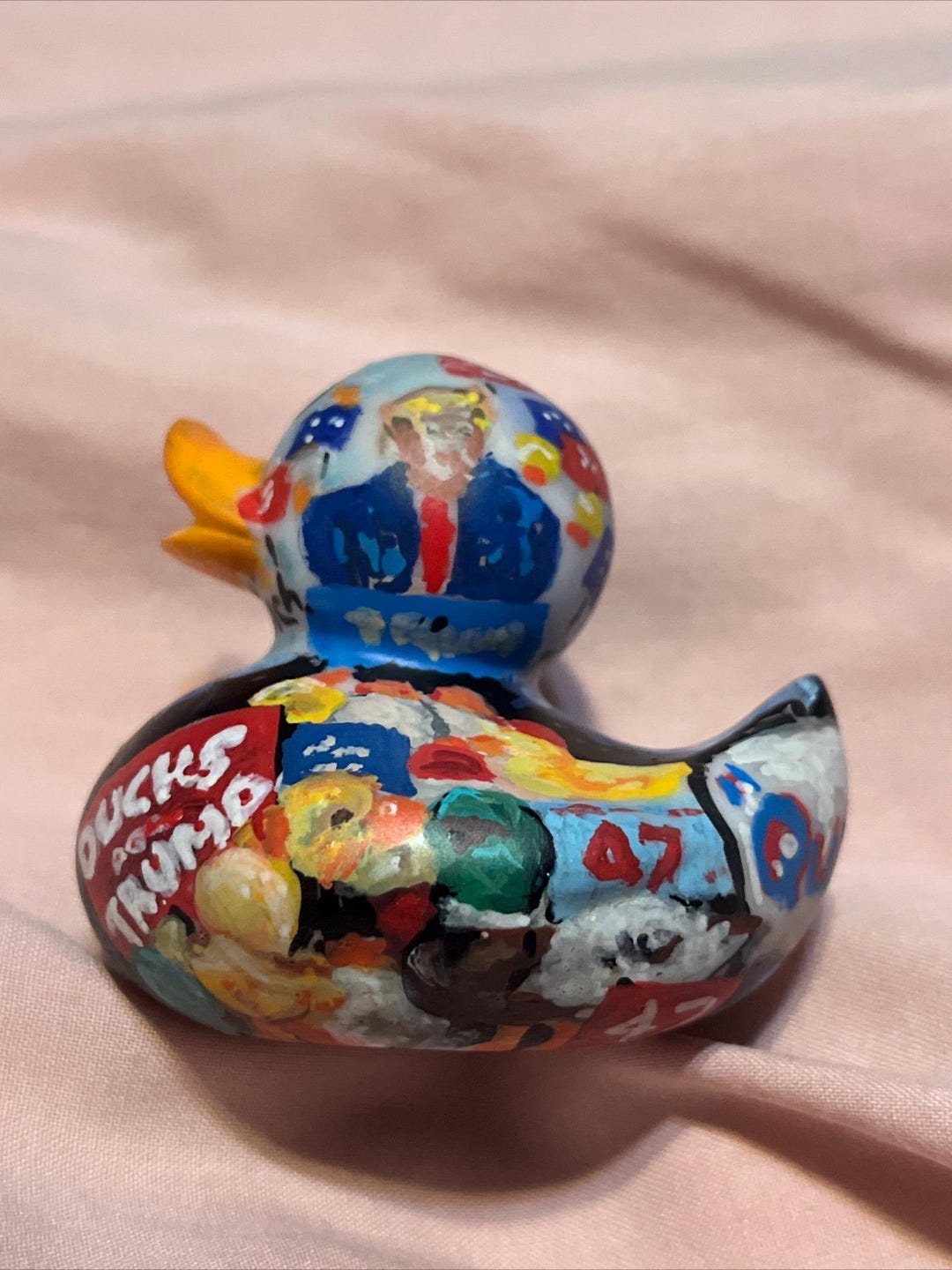 Hand Painted Rubber Duck. Political Satire. Donald Trump. Duck Rally ...