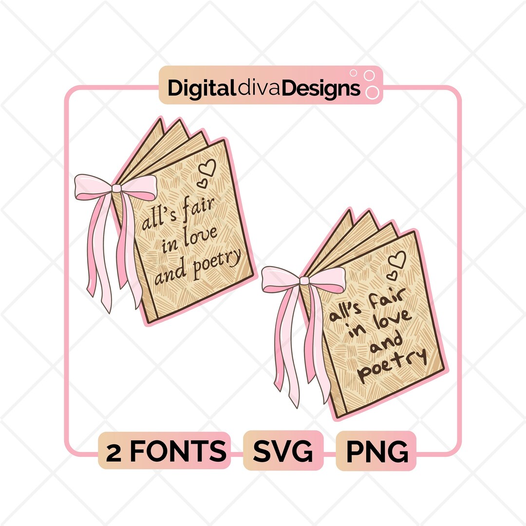 Alls Fair in Love and Poetry SVG & PNG / Bookish, TTPD Svg, Tortured ...