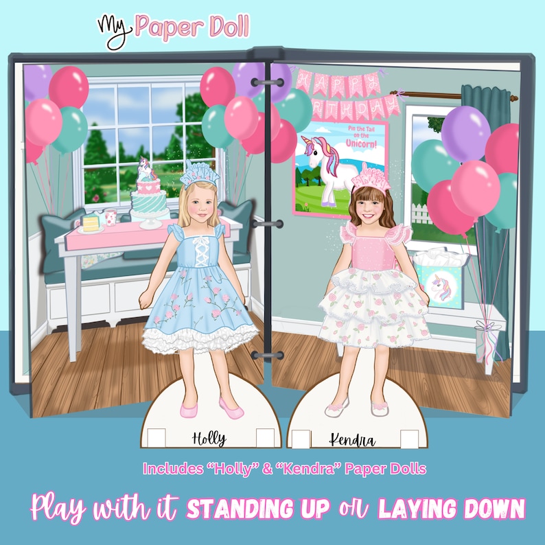 Printable Birthday Clothes & 2 friends Paper Dolls Fits my Paper Doll ...