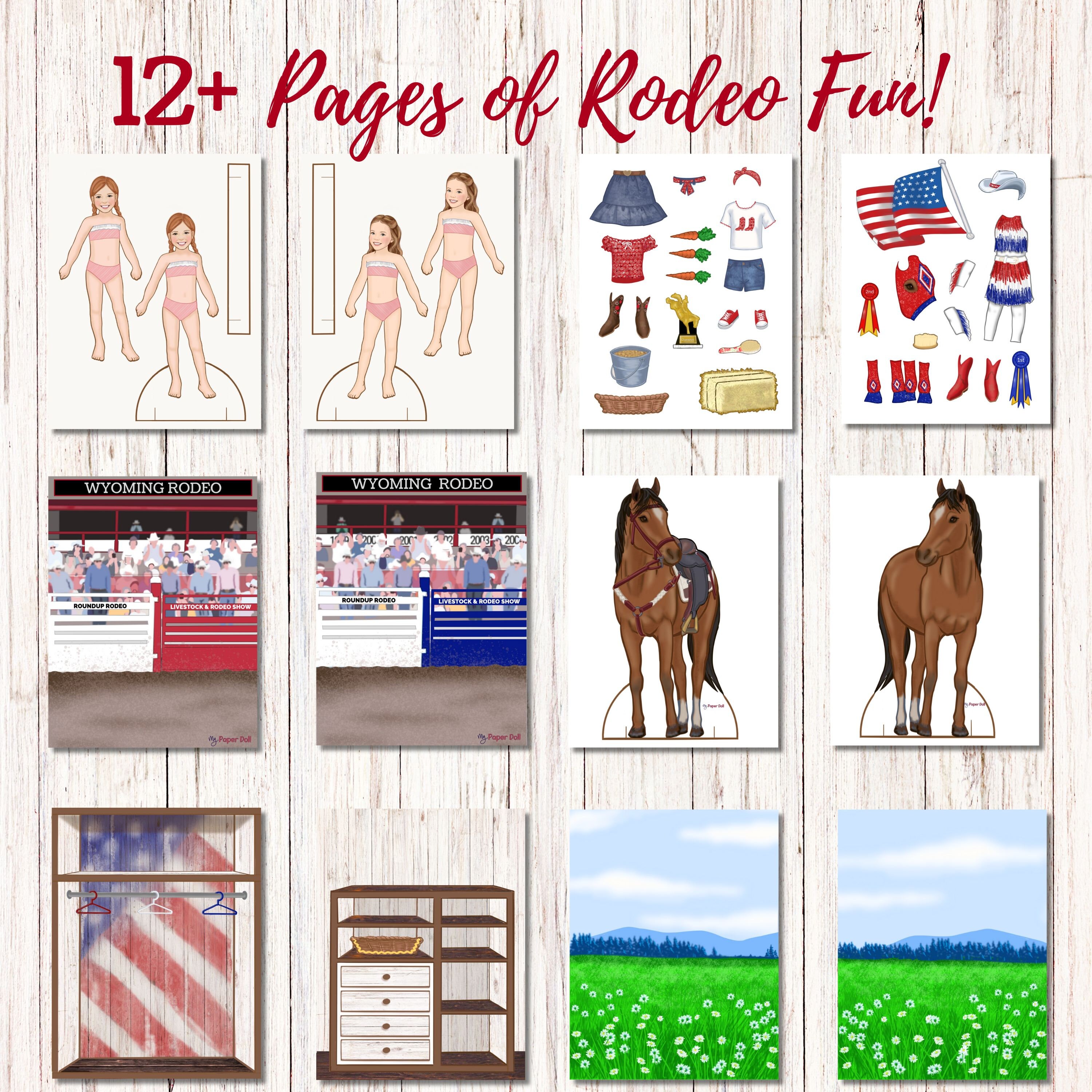 Printable Rodeo Clothes Rodeo Horse Also Fits All my Paper Doll ...
