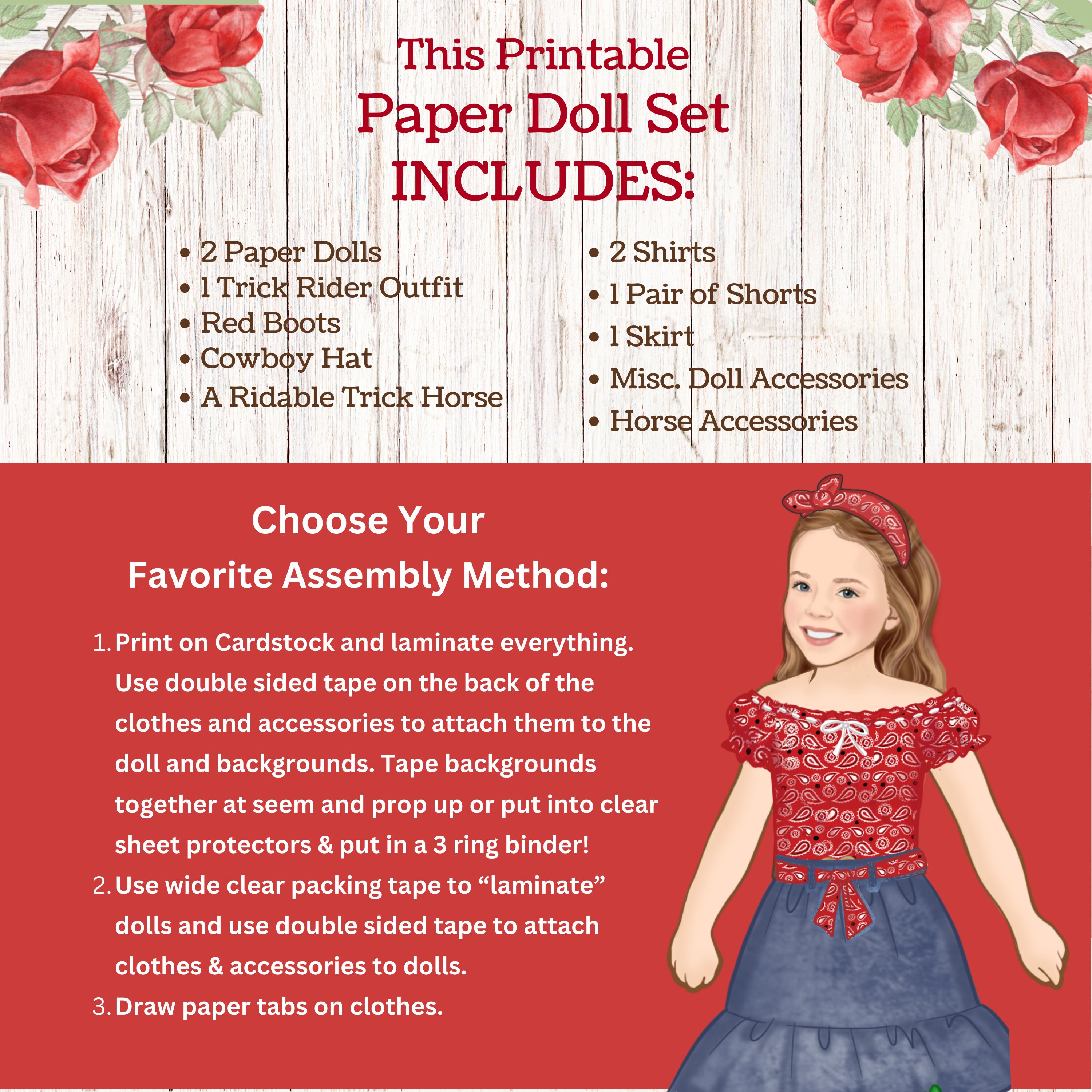 Printable Rodeo Clothes Rodeo Horse Also Fits All my Paper Doll ...