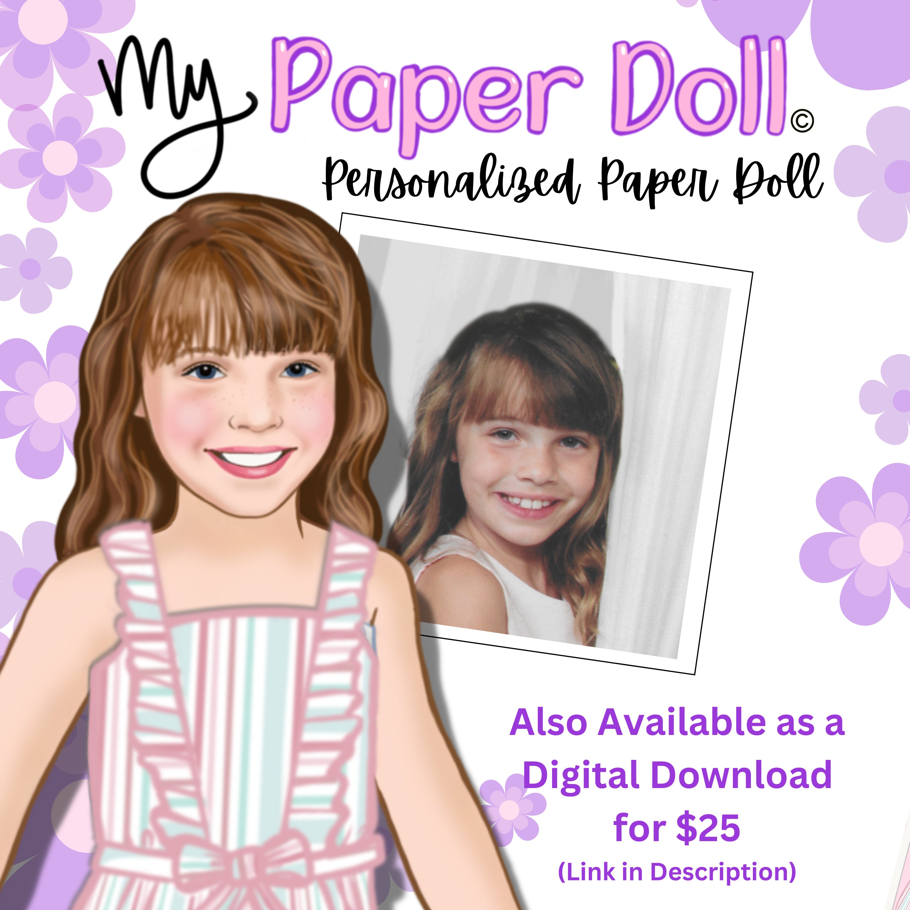 Personalized Paper Doll and Dressing Room Playset Fully Assembled Busy ...