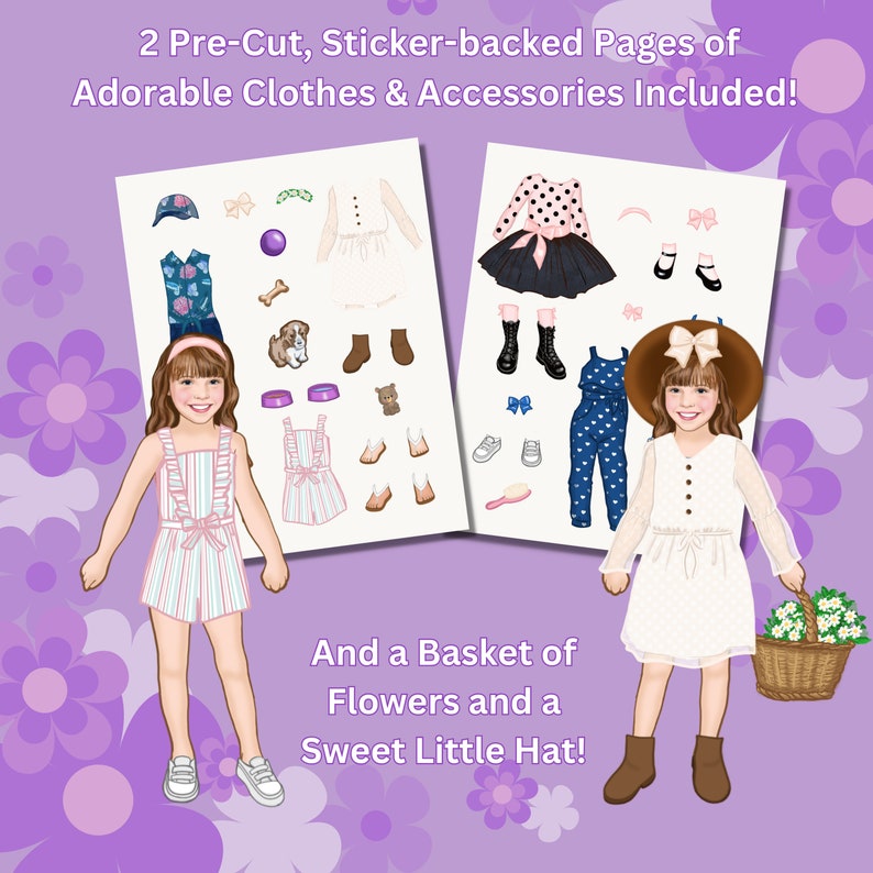 Personalized Paper Doll and Dressing Room Playset Fully Assembled Busy ...