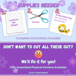 Printable "friends" Paper Dolls Complete Set of 9 | DIY Digital ...