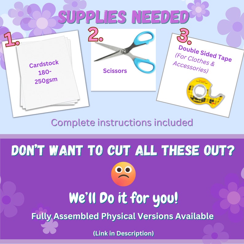 Printable friends Paper Dolls Complete Set of 9 DIY Digital Download ...