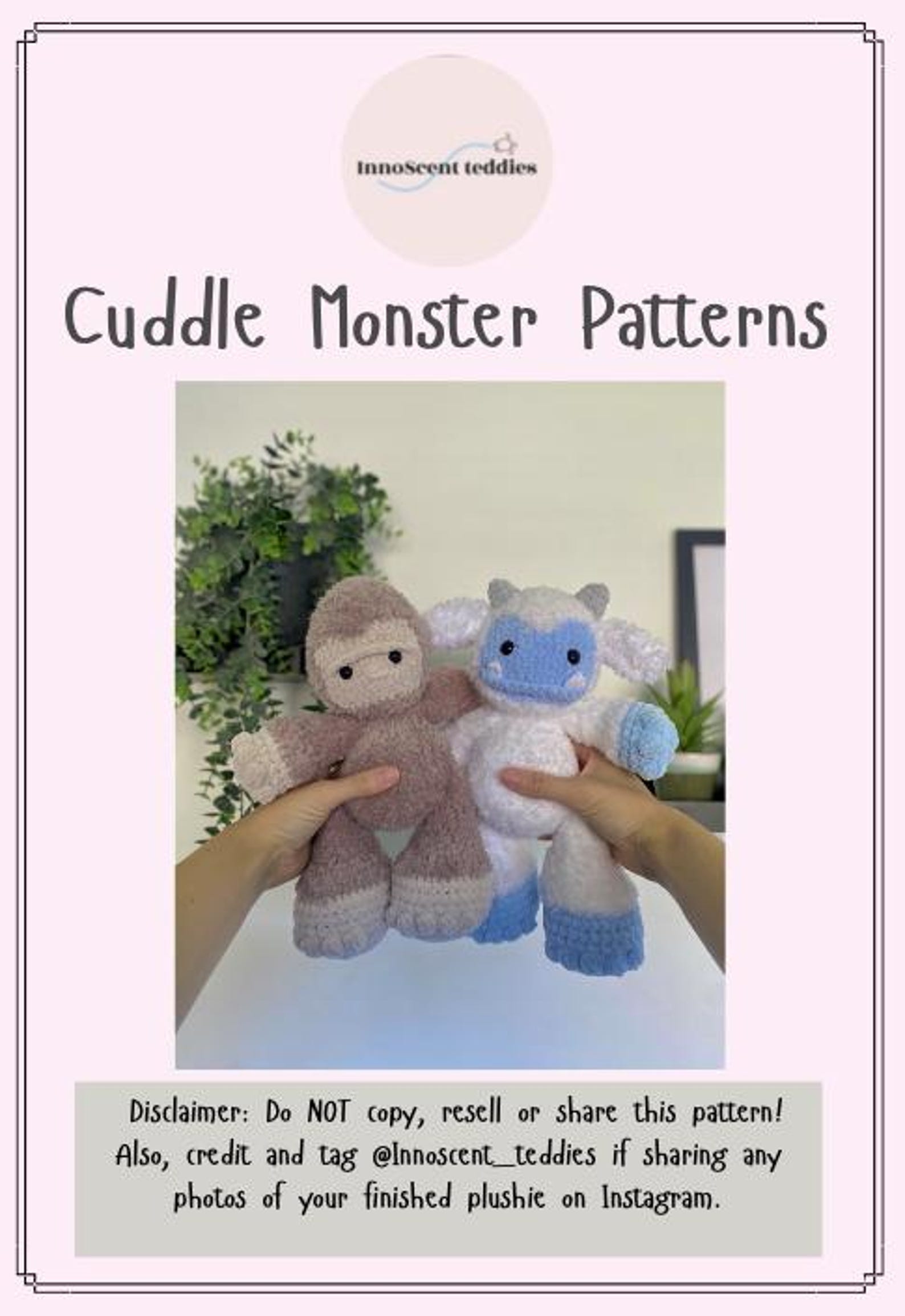 Crochet Yeti/bigfoot Amigurumi Pattern: Beginner Friendly Plush Monster ...
