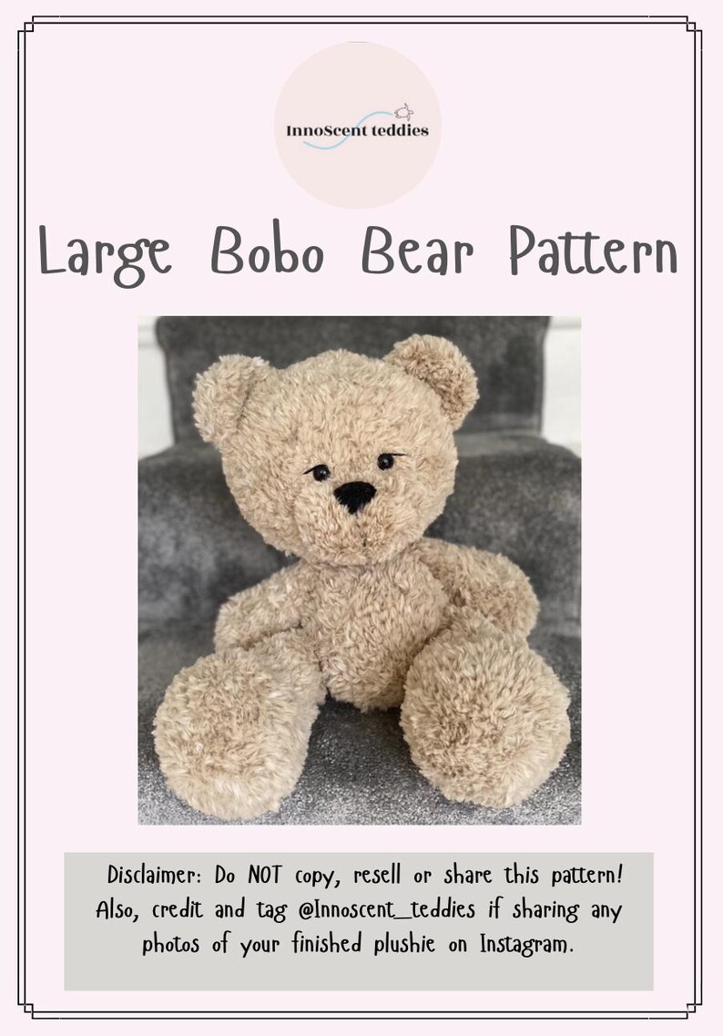 Amigurumi Teddy Bear Crochet Pattern – Bobo Bear Digital Download (PDF ...