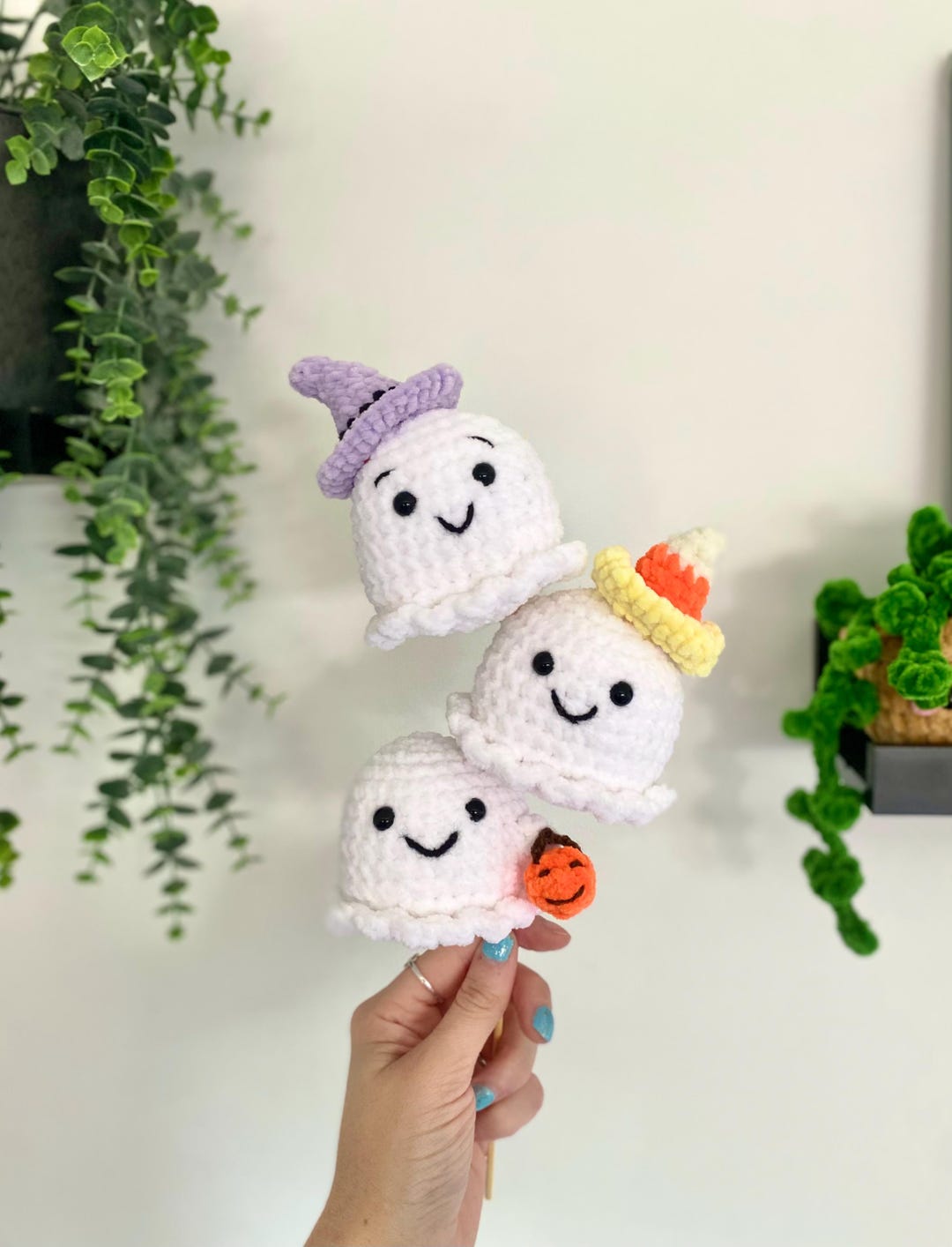 3-in A-1 Mini Ghost Crochet Halloween Pattern, Handmade Ghosts ...