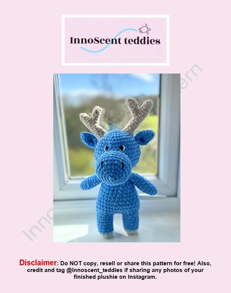 Moose Plushie Crochet Pattern - Etsy