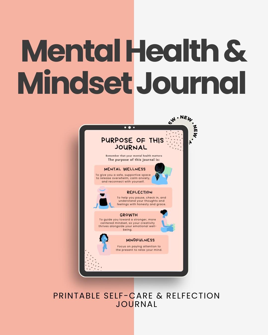 Printable Mental Health and Mindset Journal for Creatives | Self-care ...