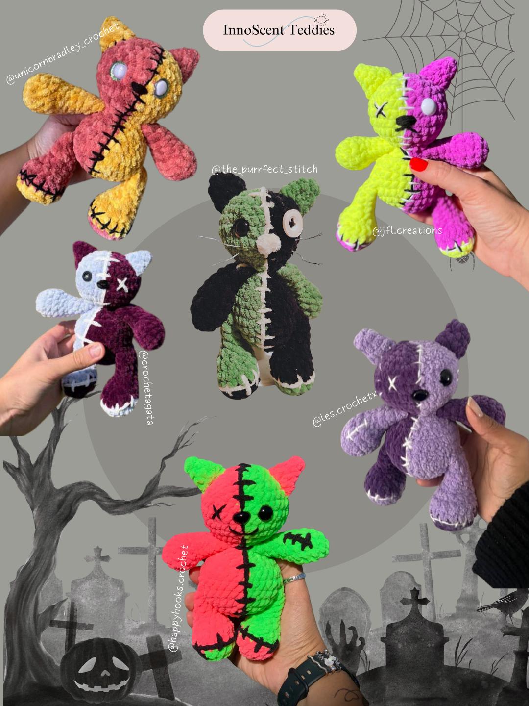 Mini ZOMBEAR Crochet Patterns: 3 in 1 Spooky Amigurumi Plush Toy (PDF ...