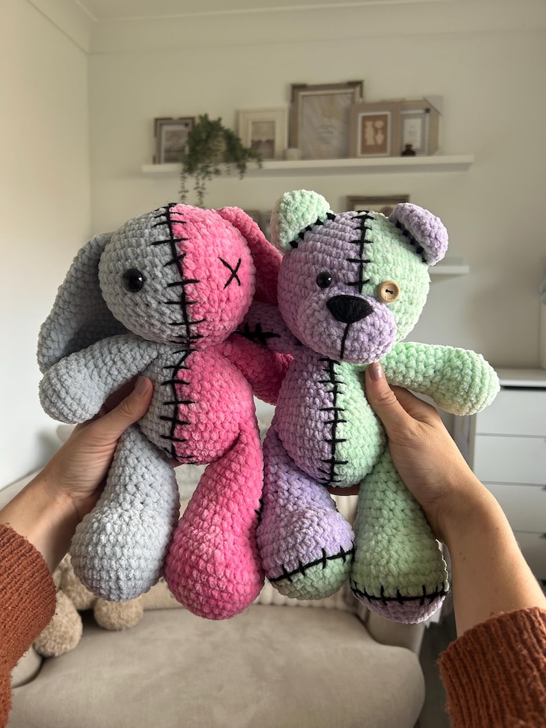 Zombie Bunny Crochet Pattern | Digital PDF | Amigurumi Plushie by ...
