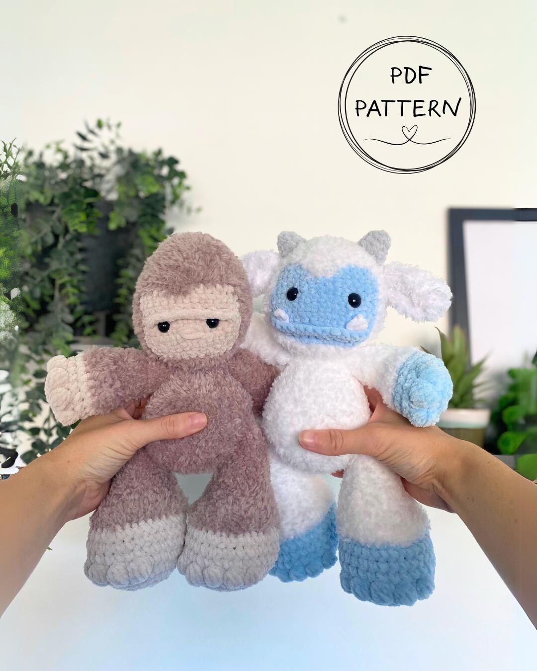 Crochet Yeti/bigfoot Amigurumi Pattern: Beginner Friendly Plush Monster (PDF Pattern) - Etsy