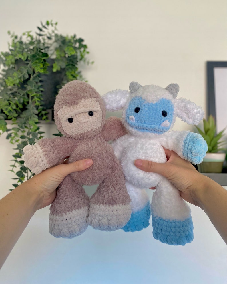 Crochet Yeti/bigfoot Amigurumi Pattern: Beginner Friendly Plush Monster ...