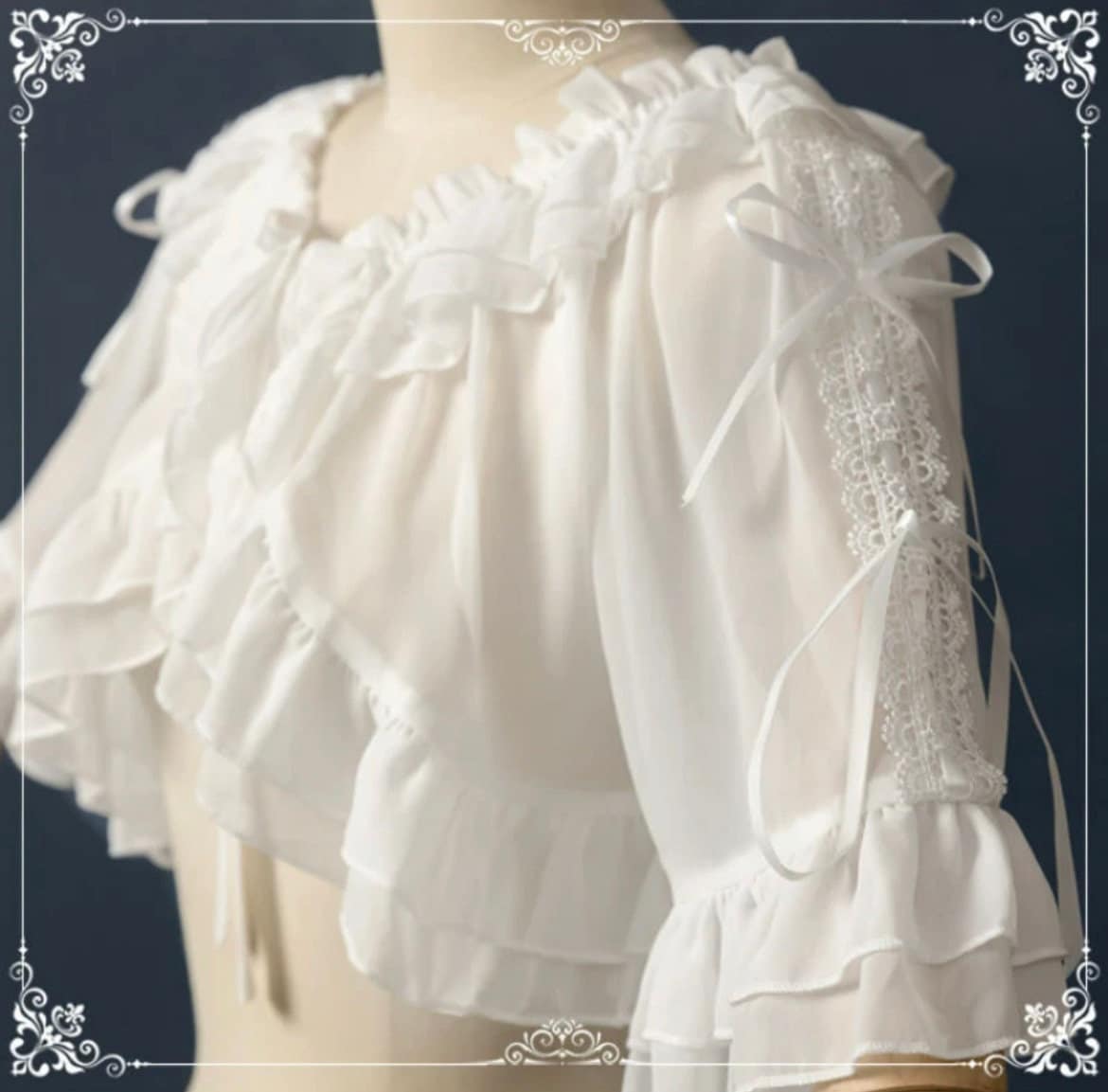 Vintage Style Bridal Cape With Ruffles - Etsy