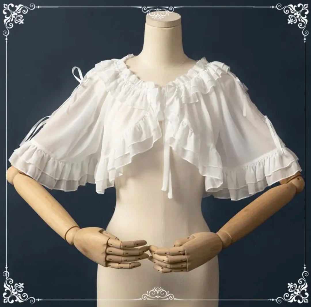 Vintage Style Bridal Cape With Ruffles - Etsy
