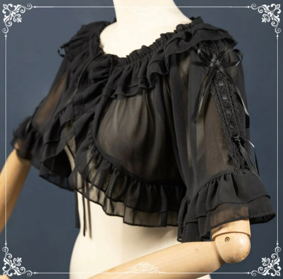 Vintage Style Bridal Cape With Ruffles - Etsy