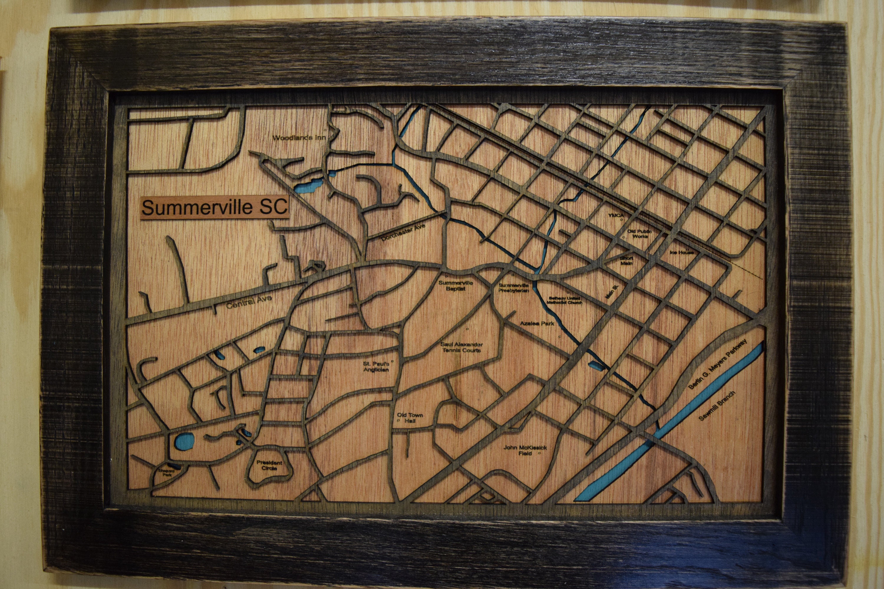 Any Town Map : Customized 3D Wooden Map - Etsy