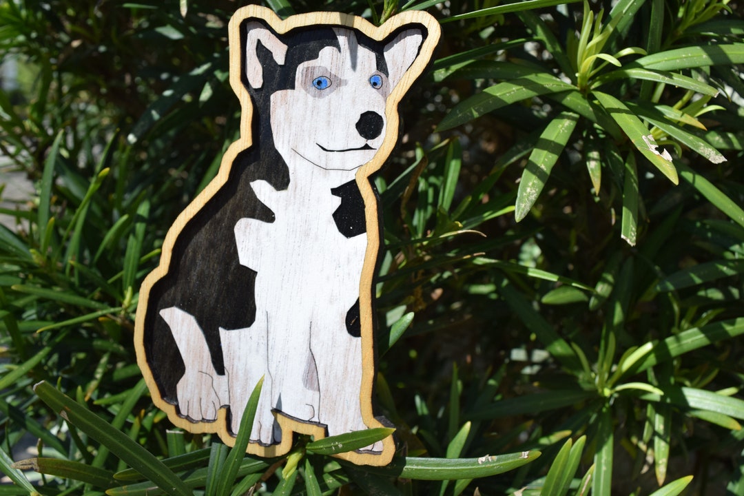 Husky Puppy : Ornament/ Sticker/shelf Art / Magnet - Etsy