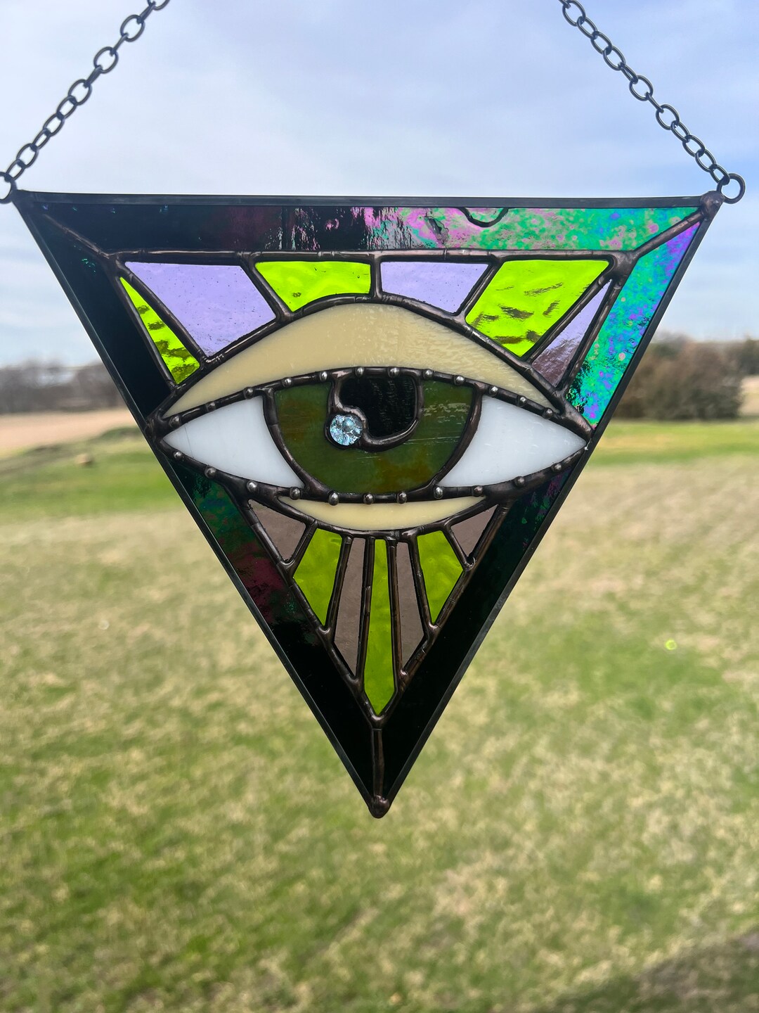 Evil Eye/manifestation Eye Tonward off Negative Energy Stained Glass ...