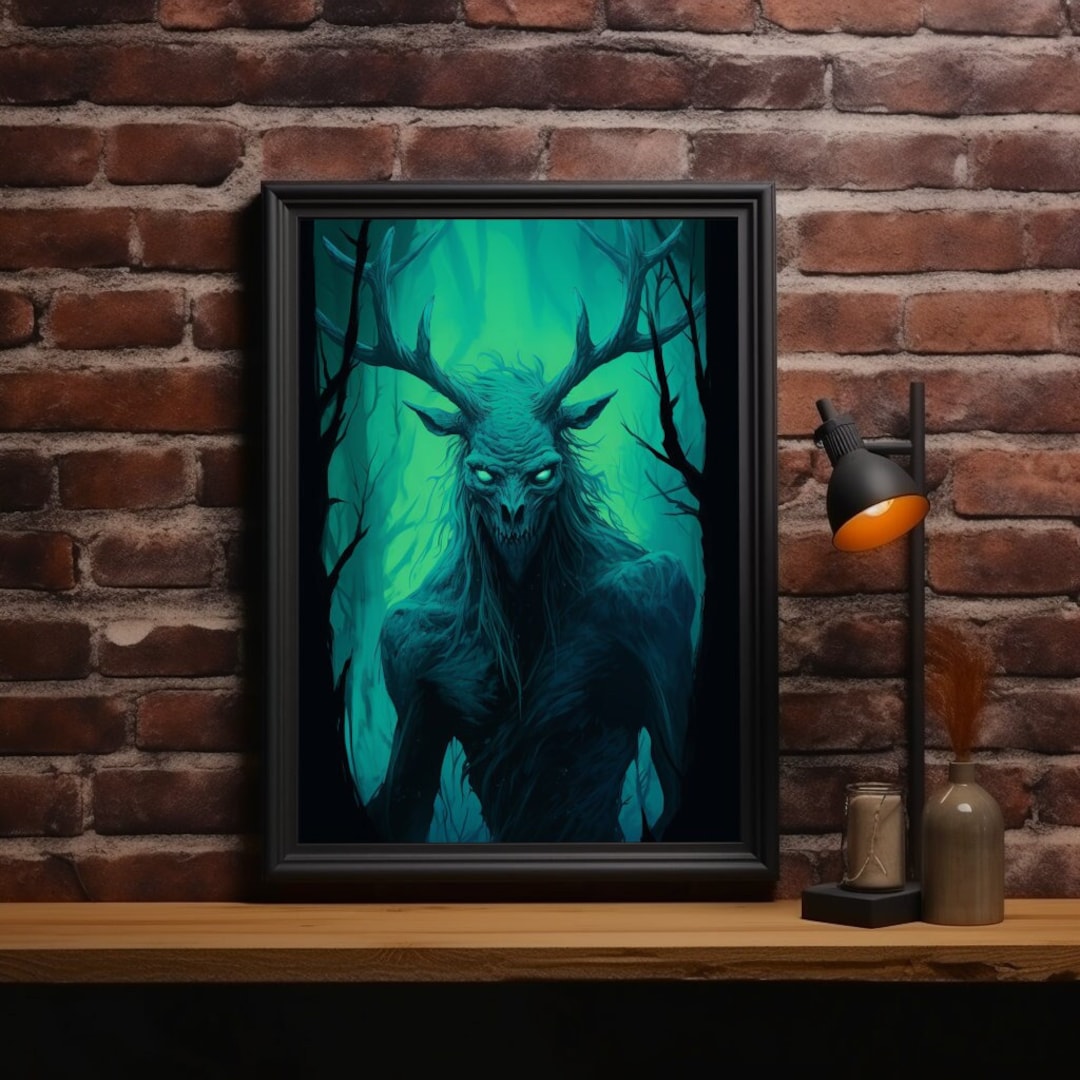 Wendigo Cryptid Poster | Digital Download | Cryptid Monsters | Wendigo ...