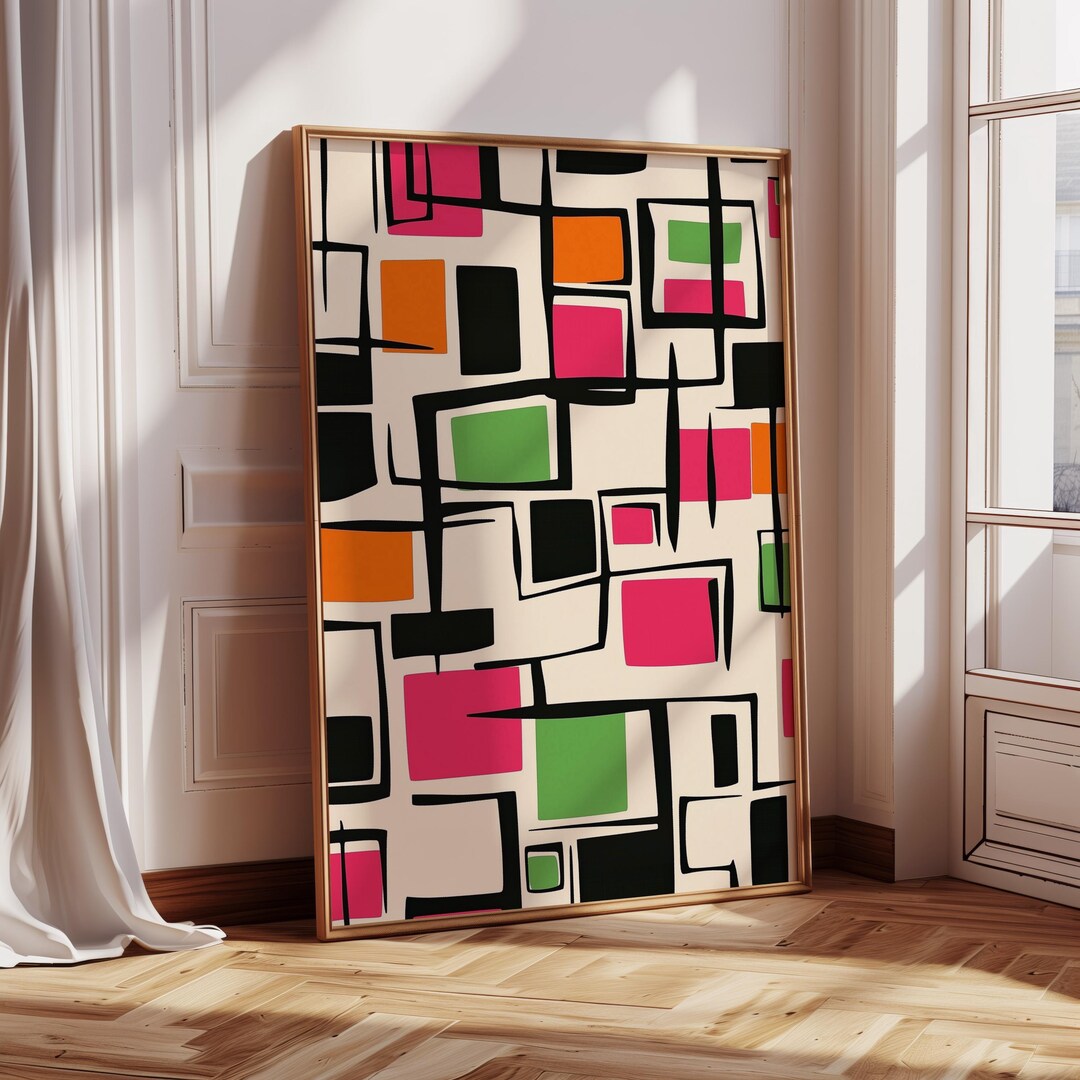 Checkerboard Poster Wall Art, Colorful Checker Pattern Art Prints ...