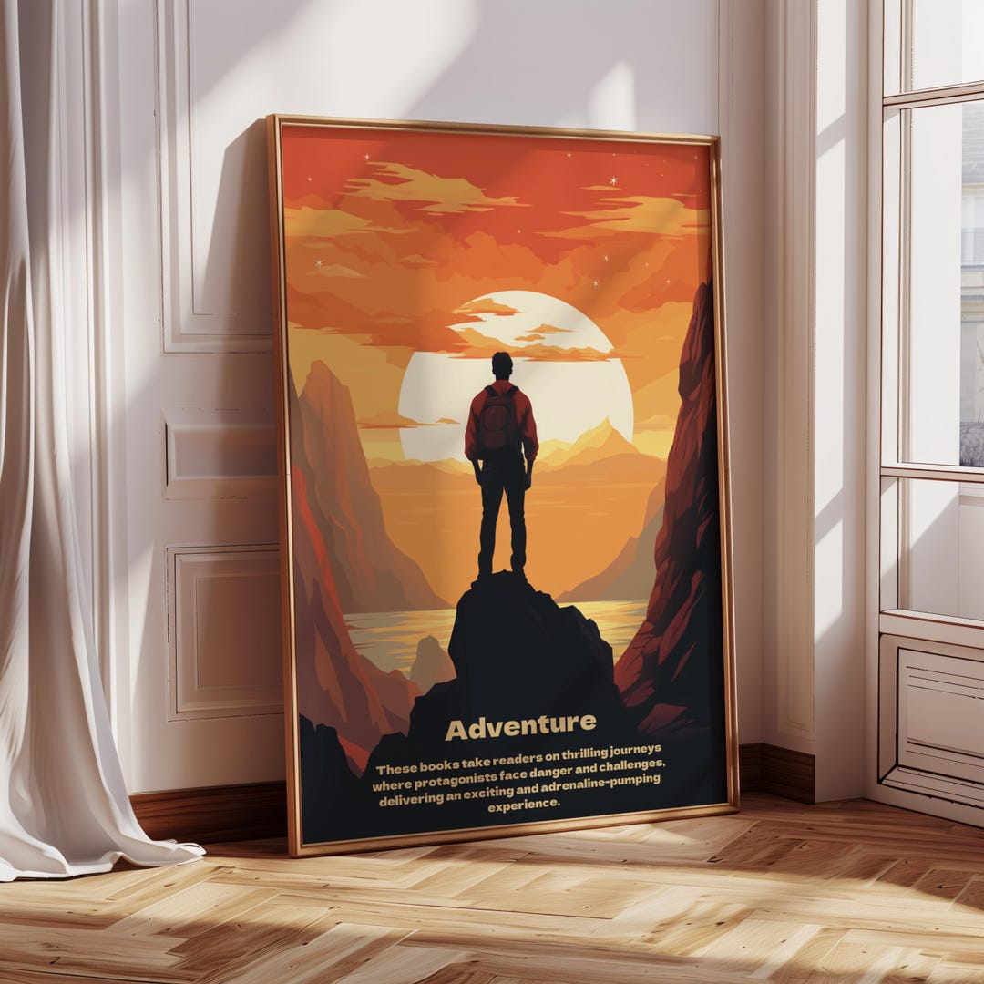 Adventure Book Genre Poster, Classroom Decor, Library Decor, Book ...