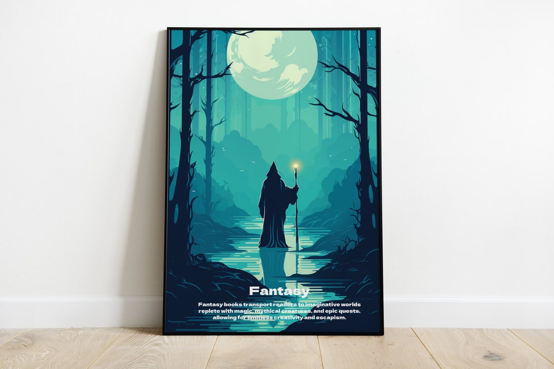 Fantasy Book Genre Poster, Classroom Decor, Library Decor, Book Prints ...