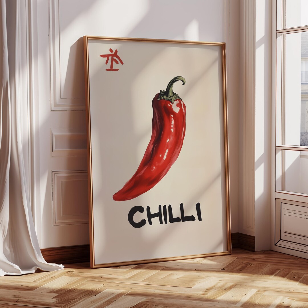 Red Hot Chilli Pepper Art Print | Funny Food Joke | Digital Download ...