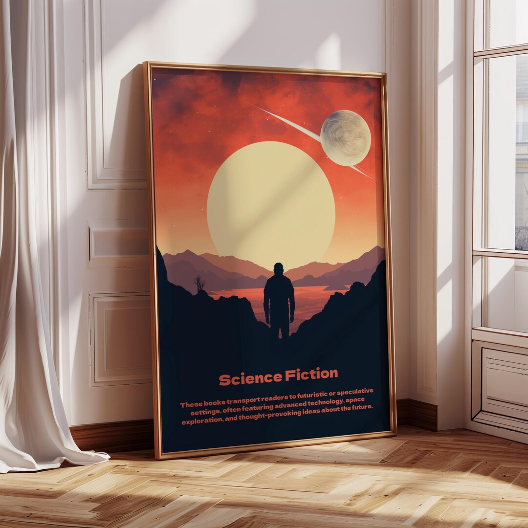 Sci-fi Book Genre Poster, Classroom Decor, Library Decor, Book Prints ...