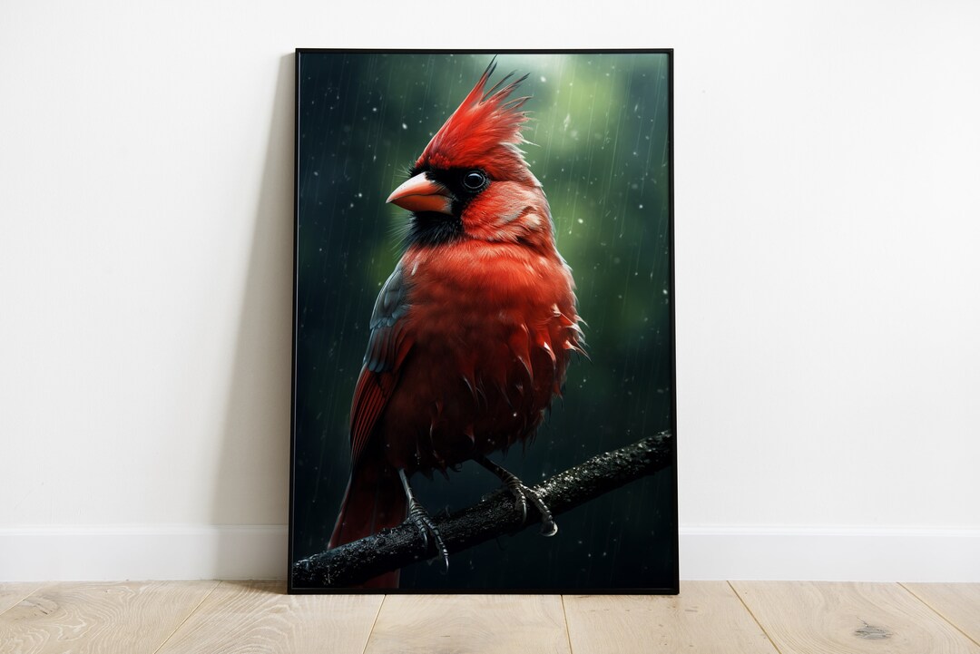 Red Cardinal Print - Cardinal Bird Print - Cardinal Bird PNG - Cardinal ...