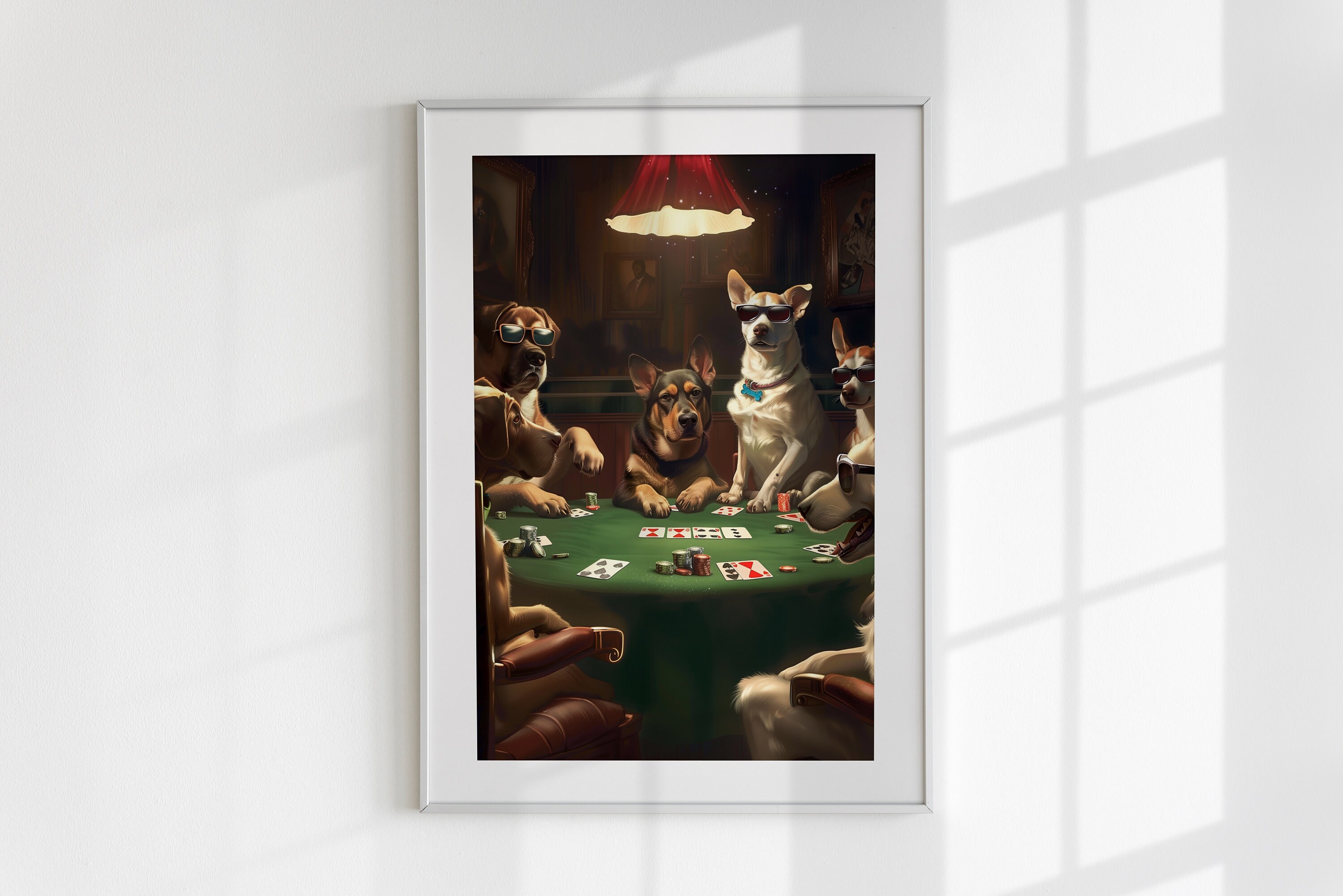 Dogs Playing Poker, Poker Lover PNG Print, Dog Lover Print, Dogs ...
