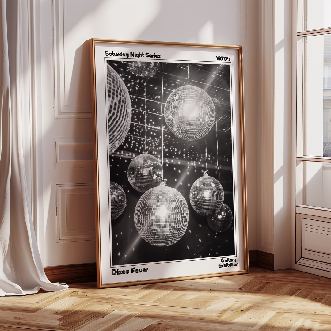 Disco Balls Art, Mirror Balls Print, Trendy Wall Art, Silver Disco Ball ...