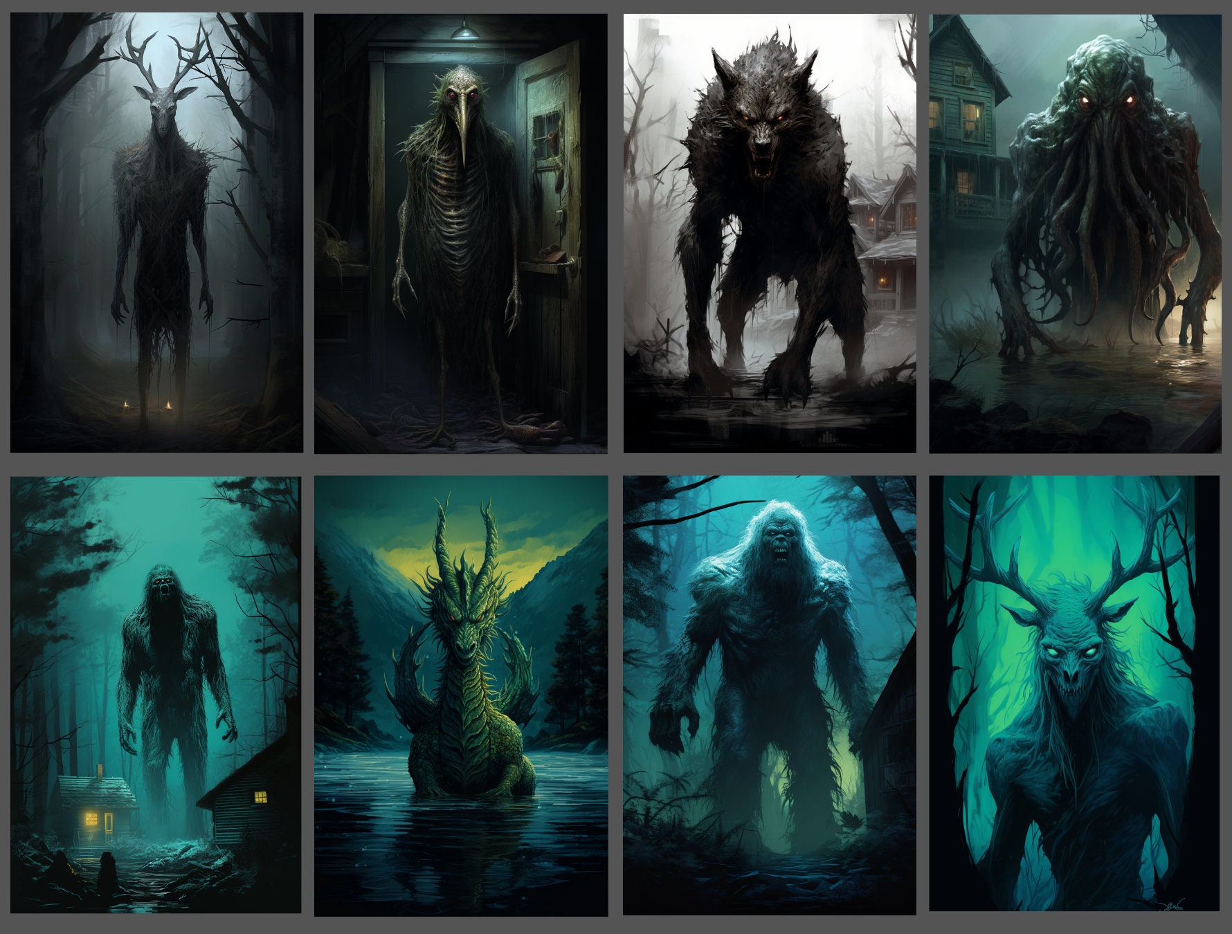 30 Cryptid Posters, Cryptid Creatures, Cryptid Printable, Cryptidcore ...