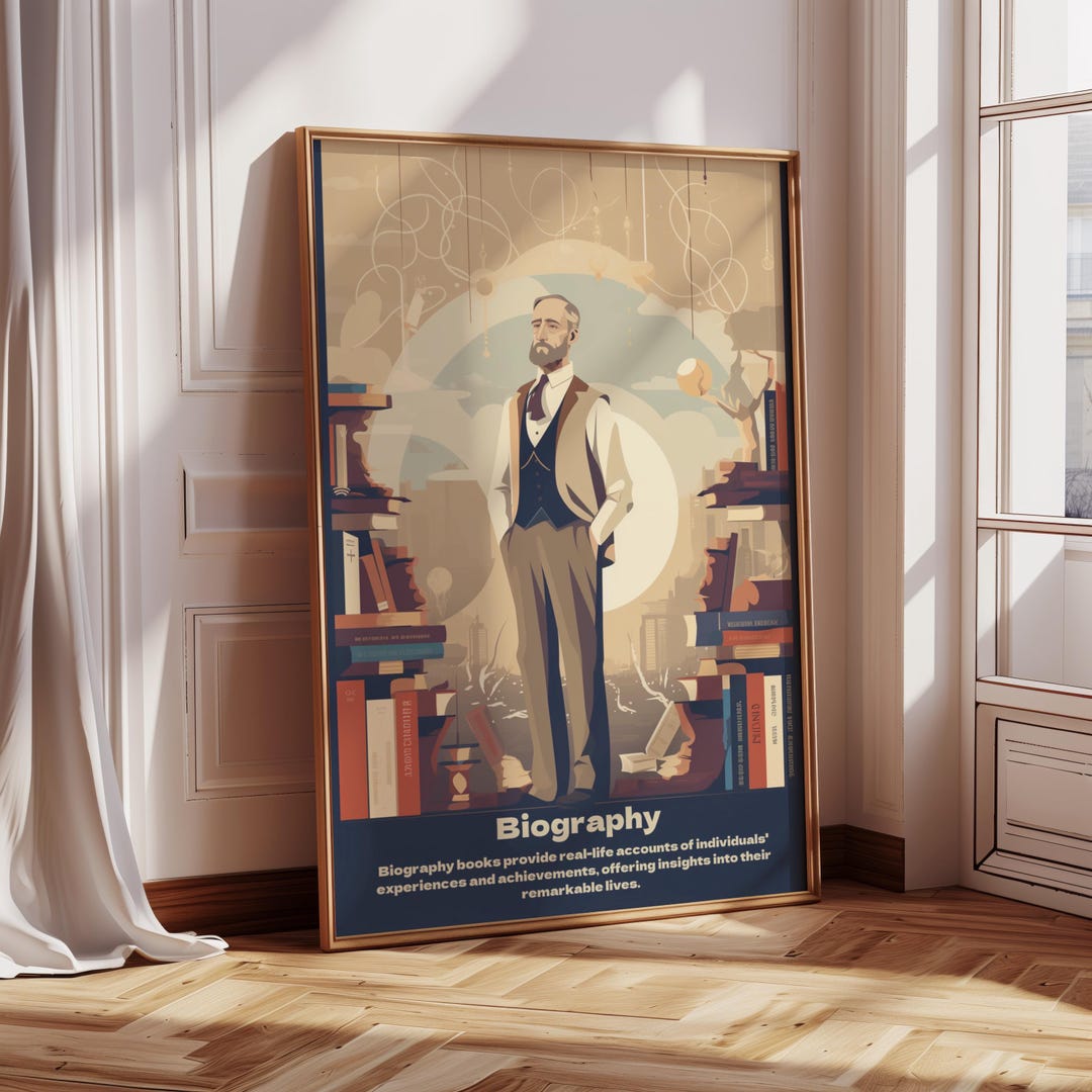 Biography Book Genre Poster, Classroom Decor, Library Decor, Book ...