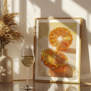 Retro Disco Orange | Wall Art Poster | Disco Ball Orange Art Print ...