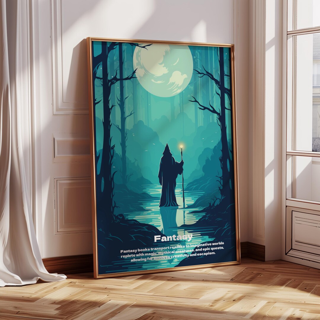 Fantasy Book Genre Poster, Classroom Decor, Library Decor, Book Prints ...