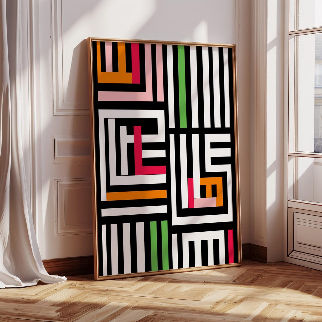 Checkerboard Poster Wall Art, Colorful Checker Pattern Art Prints ...