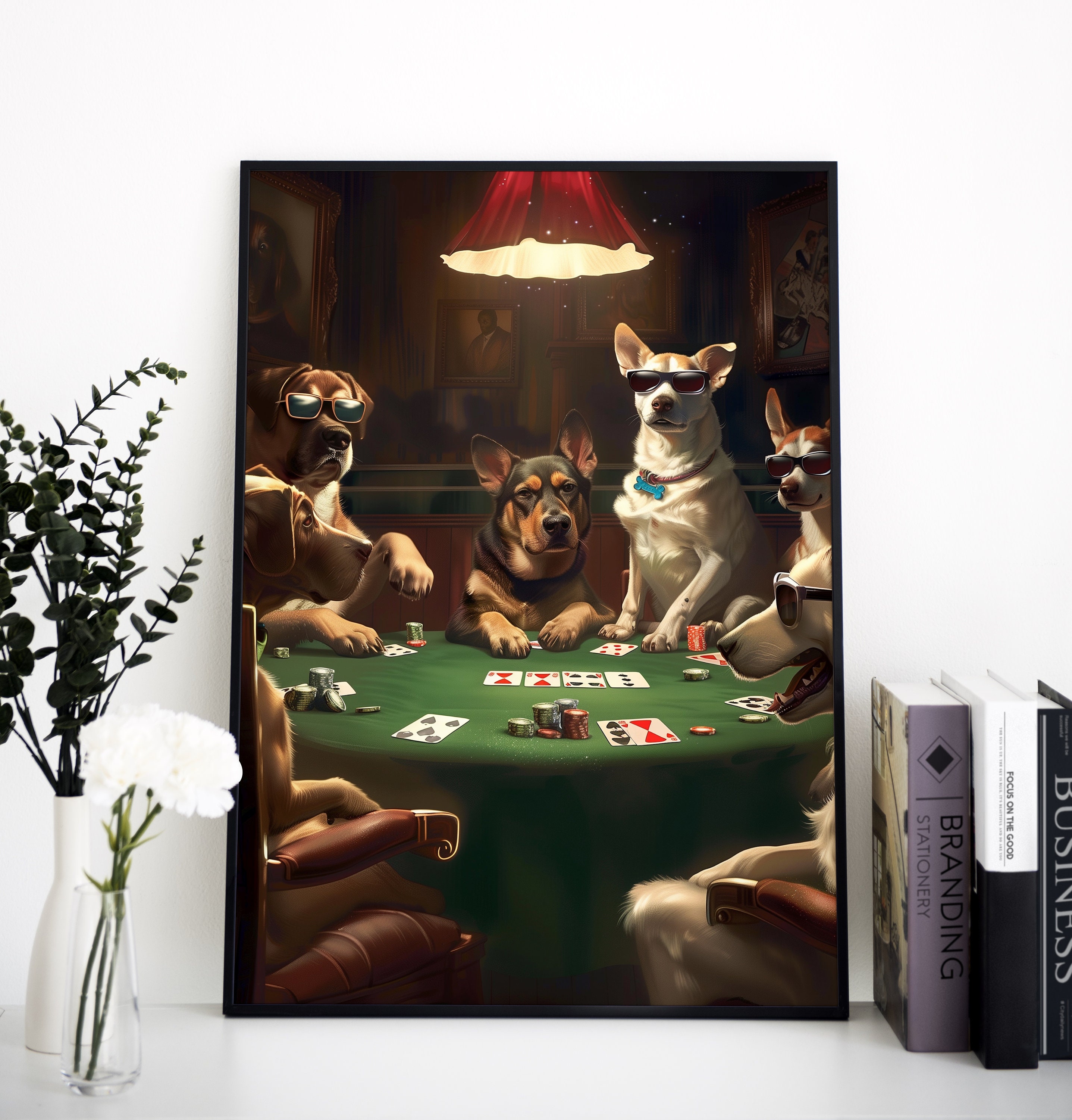 Dogs Playing Poker, Poker Lover PNG Print, Dog Lover Print, Dogs ...