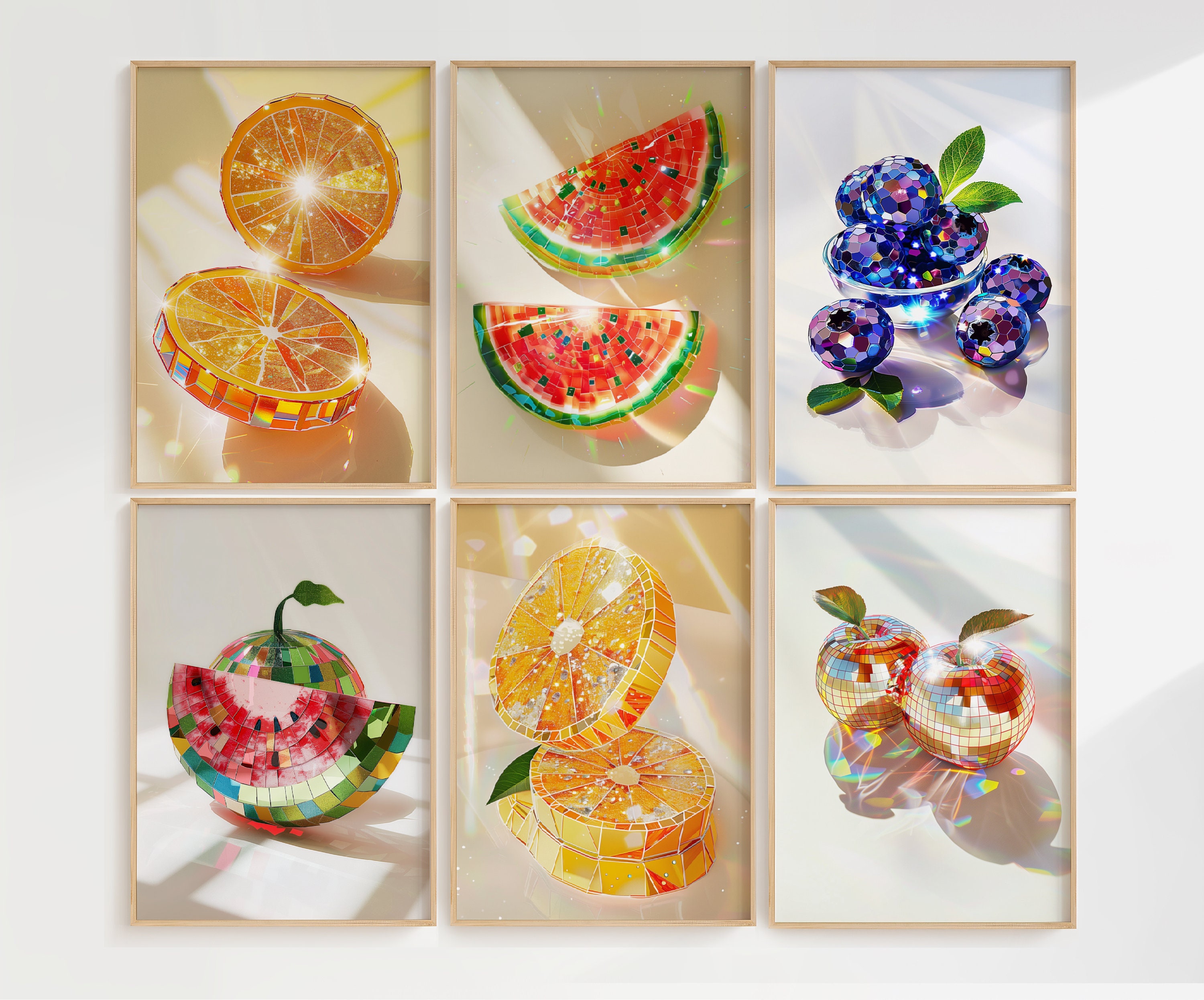 Disco Fruit Bundle, Glam Disco Ball Strawberry Fruit, Disco Strawberry ...