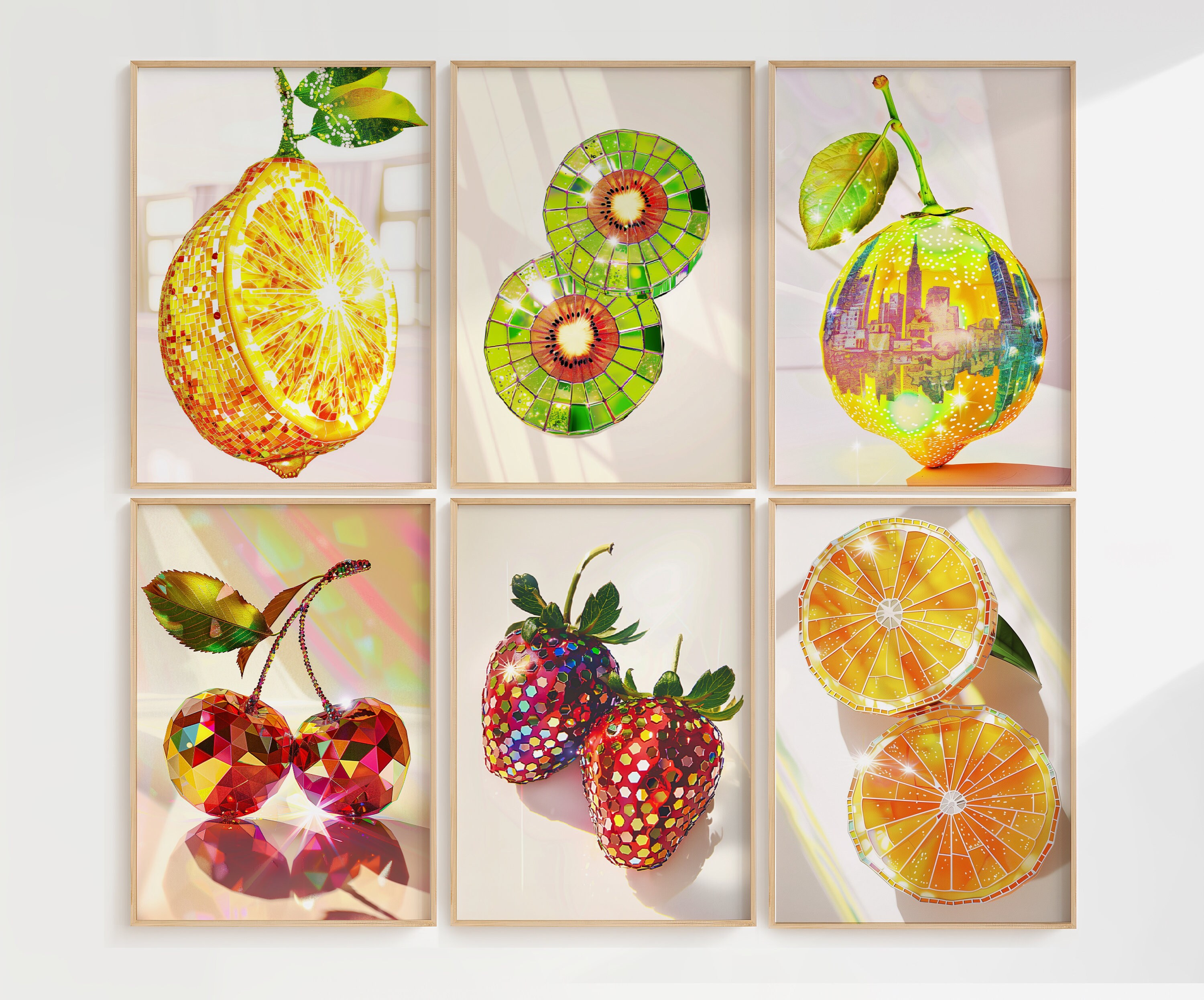 Disco Fruit Bundle, Glam Disco Ball Strawberry Fruit, Disco Strawberry ...
