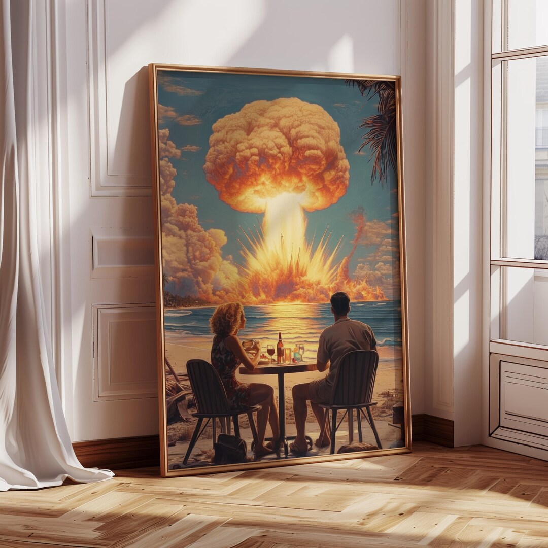 Atomic View | Retro Wall Art | Surreal Art Print | Retro Futurism Print ...