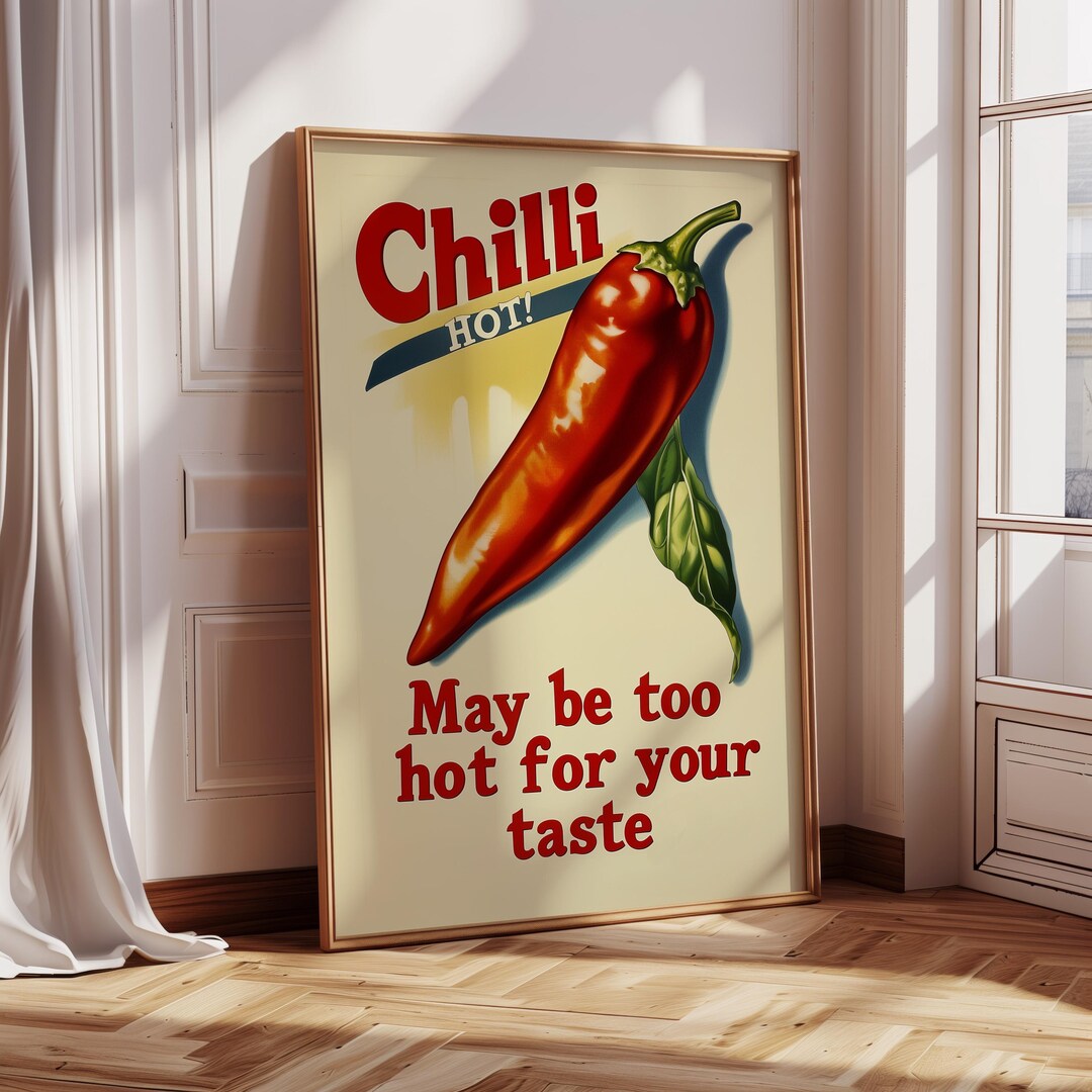 Red Hot Chilli Pepper Art Print | Funny Food Joke | Digital Download ...