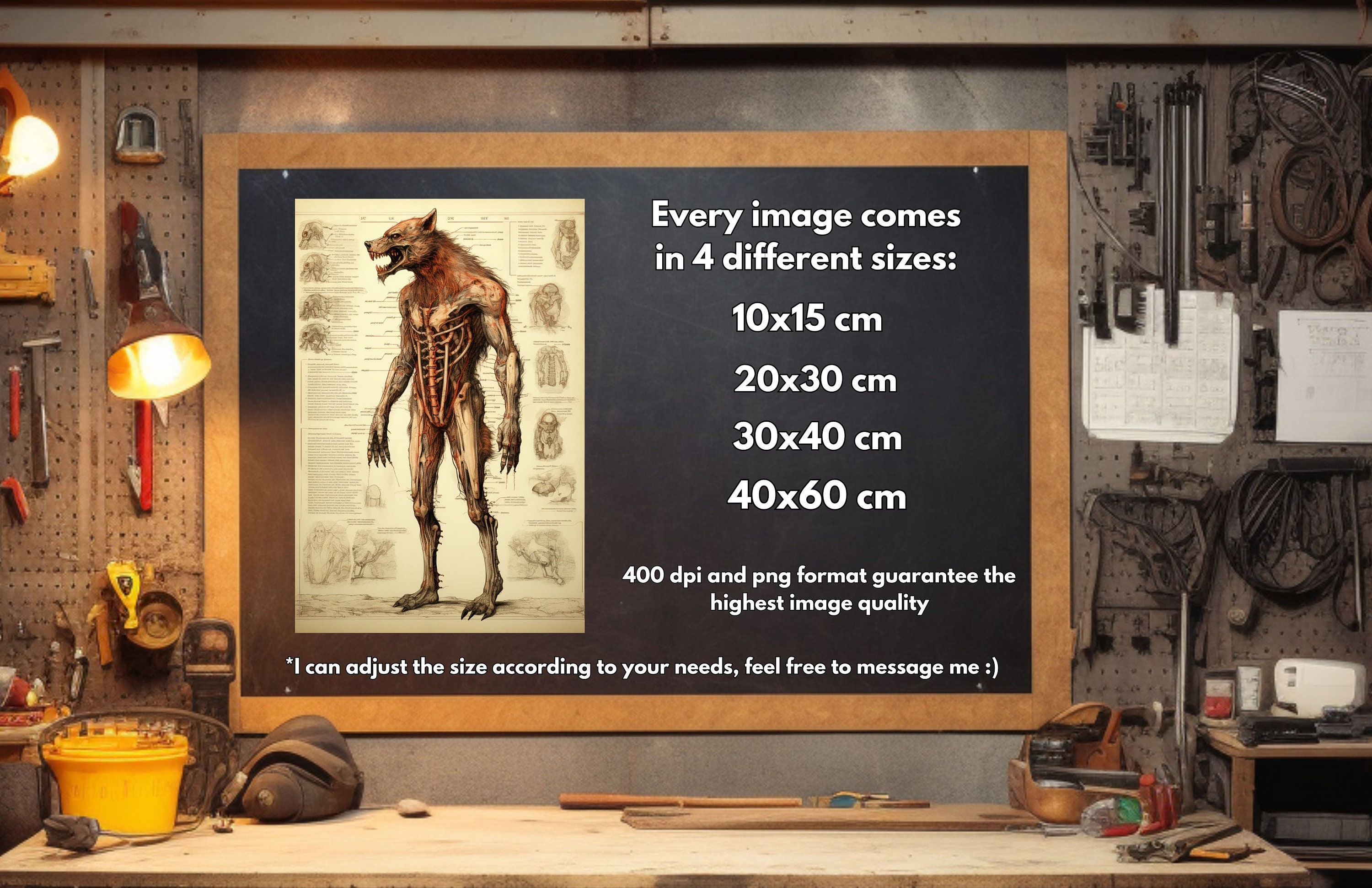 30 Cryptid Anatomy Posters Digital Download Chupacabra, Wendigo, Loch ...