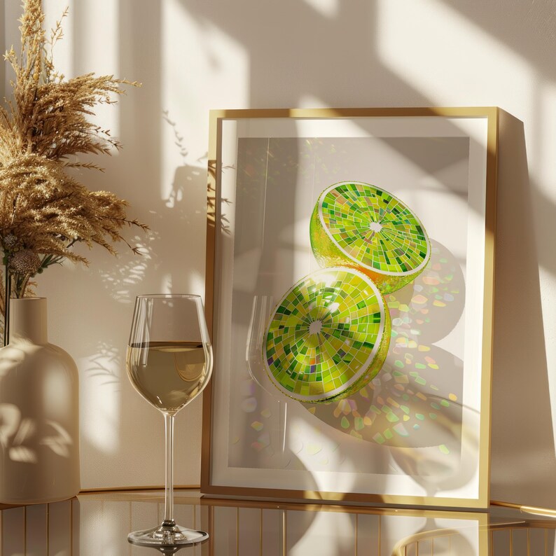 Retro Disco Lime | Wall Art Poster | Disco Ball Lime Art Print | Preppy ...