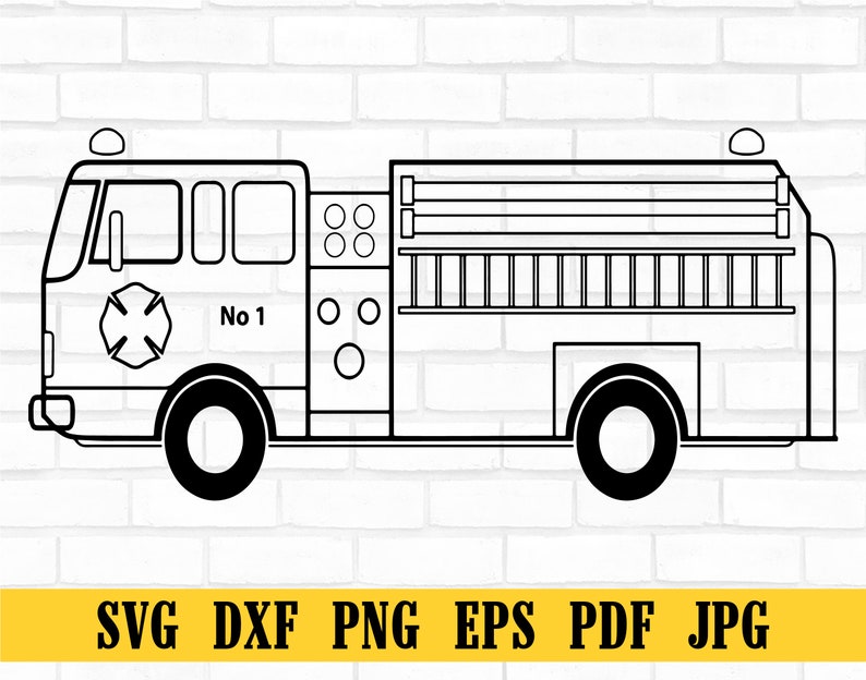 Fire Truck Svg, Fire Truck Svg, Fire Enngine Svg, Fire Truck Cut Files ...