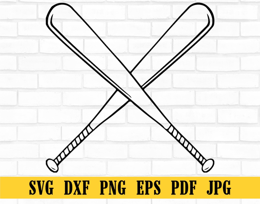 Crossed Baseball, Baseball Bat Svg, Eps, Dxf, Png, Baseball Svg,wood ...